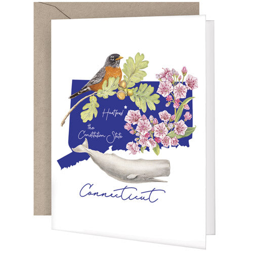 Connecticut State Symbols Greeting Card – Mary Lake Thompson Ltd