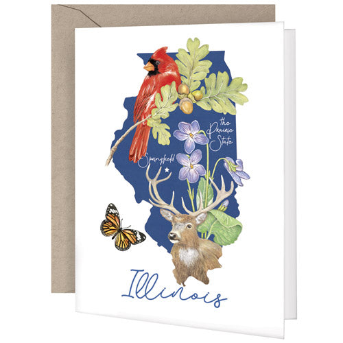 Illinois State Symbols Greeting Card – Mary Lake Thompson Ltd
