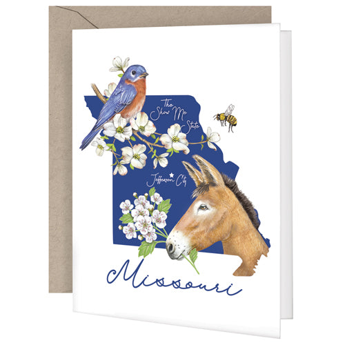 Missouri State Symbols Greeting Card – Mary Lake Thompson Ltd